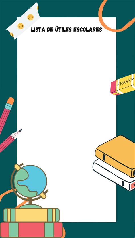 Plantilla Lista De útiles Escolares