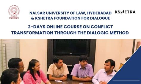 Online Course On Conflict Transformation Through The Dialogic Method