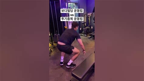 보디빌딩 운동과 투기종목 운동 차이 Youtube