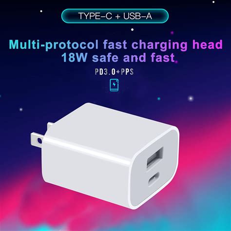 Buy Cell Phone Usb C Wall Chargers Dual Port Fast Charger Type C Wall Usb C Power Adapter Pd
