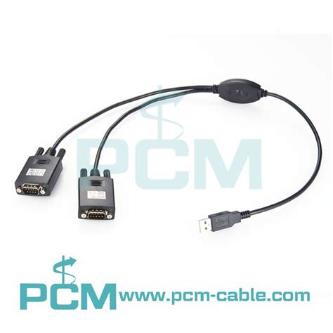 Персонализиран Usb към двоен порт Rs232 Db9 сериен кабел Доставчици производители Оферти на