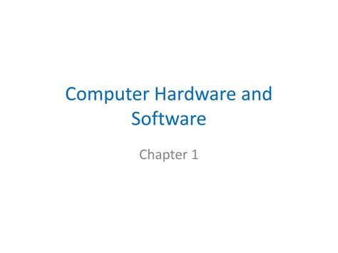 PPT Computer Hardware And Software PowerPoint Presentation Free Download ID 1584690