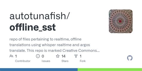 Github Autotunafish Offline Sst Repo Of Files Pertaining To Realtime Offline Translations