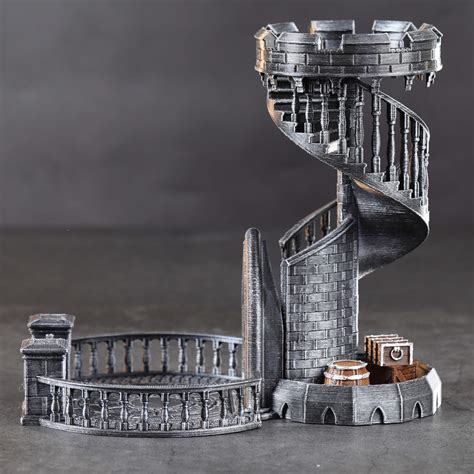 Dice Tower Sliver 3d Printing For Dnd Rpg Games Auspdice