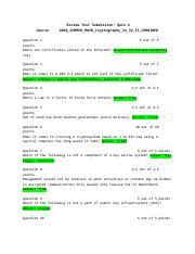 Quiz 4 Cryptography Pdf Course Review Test Submission Quiz 4 2018 SUMMER MAIN Cryptography 31