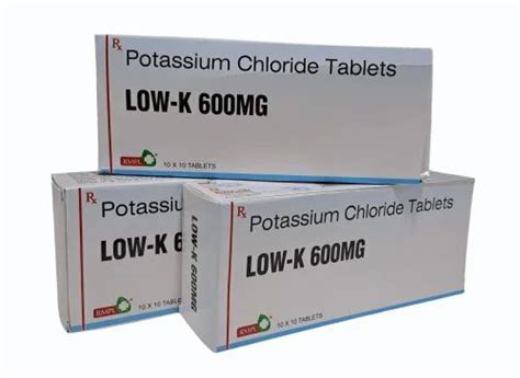 Low K 600mg Potassium Chloride Tablets At Rs 338strip Potassium