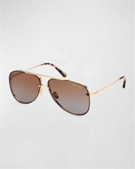 Mens Leon Metal Aviator Sunglasses Neiman Marcus
