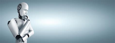 Premium Photo Xai Thinking Ai Humanoid Robot Analyzing Information Data