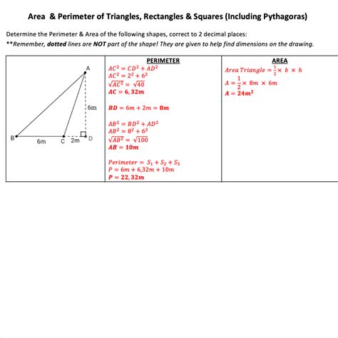 Area And Perimeter Of 2d Shapes • Teacha