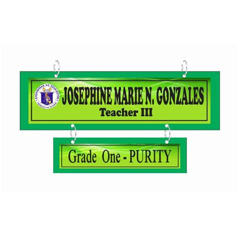 Personalized Nameplate For Class Program Holder Shopee Philippines