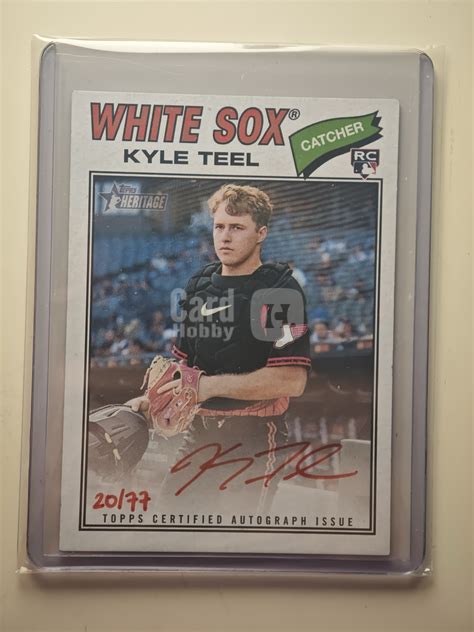 2026 Topps Heritage Kyle Teel Rc 蒂尔 白袜 红袜 意大利 首轮秀 大物新秀 已登陆大联盟 遗产新人签字 卡签