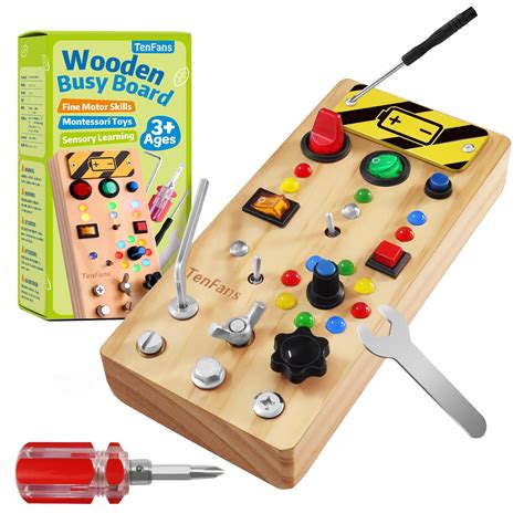 Tenfans Wooden Montessori Busy Board