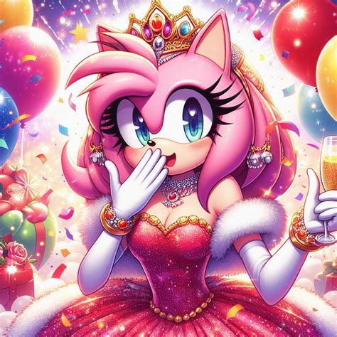 Princess Amy Rose New Year Eve Ai Content By Princesslady94two On