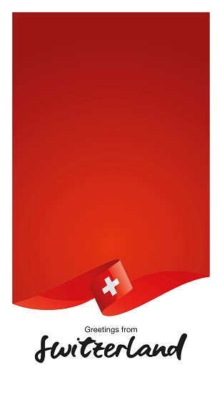 스위스에서 인사드립니다 스토리 및 릴스를 위한 편집 가능한 Instagram 템플릿 스위스 국기 리본과 편집 가능한 프레임이 있는 소셜 미디어 템플릿 커버 가리기에 대한