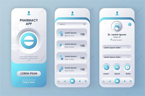 Online Medicine Unique Neomorphic Design Kit Template Download On Pngtree