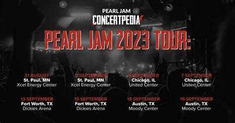 2023 Pearl Jam Concerts Tour Dates And Show Reviews Lo4l Concertpedia