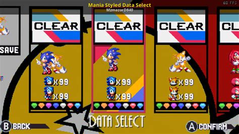 Mania Styled Data Select Mod For Sonic 3 A I R S3air Mods