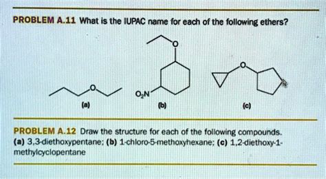 Solved Problem A11 What Is The Iupac Name For Each Of The Following