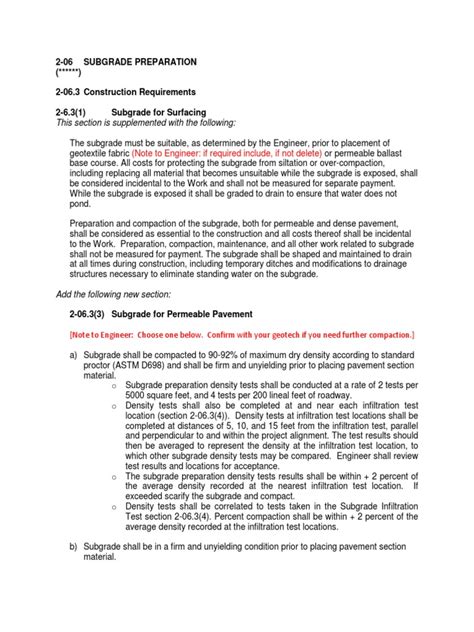Ms Subgrade Preparation Download Free Pdf Civil Engineering