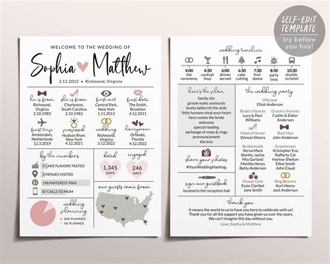 Wedding Infographic Template Infographic Wedding Program Template