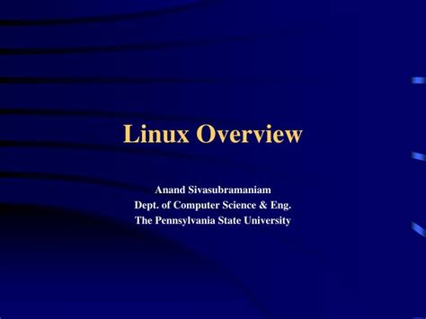 Ppt Linux Overview Powerpoint Presentation Free Download Id291807