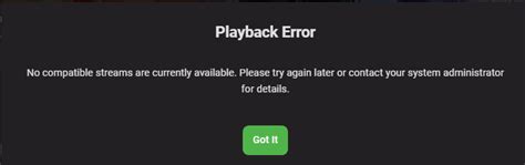 Playback Error No Compatible Streams Are Currently Available Linux Emby Community