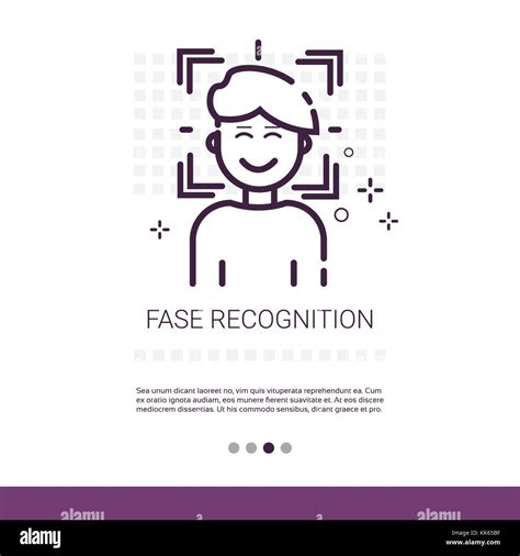 Face Recognition Biometric Security System Web Banner With Copy Space Stock Vector Image And Art