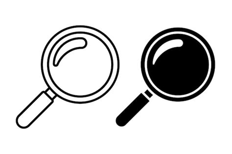 Free Vector Magnifying Glass Outline Glyph