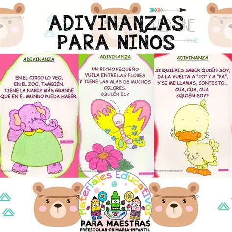 Adivinanzas Para Niños Materiales Educativos Gratuitos