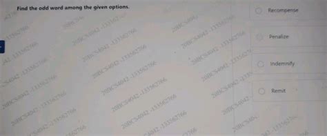 Find The Odd Word Among The Given Options Studyx