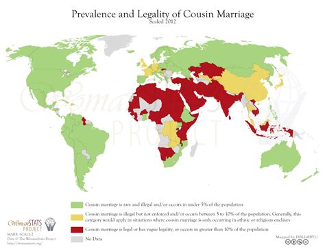 Prevalence And Legality Of Cousin Marriage Vivid Maps