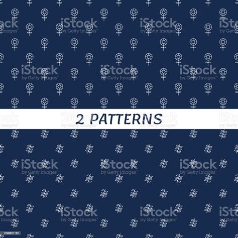 봄 여름 무늬의 세트 어두운 배경에 흰색 꽃벡터 그림 소셜 미디어 모바일 앱 마케팅 자료에 적합합니다 0명에 대한 스톡 벡터