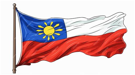 Philippine Flag Drawing Style Vector Isolated Illustration Premium Ai