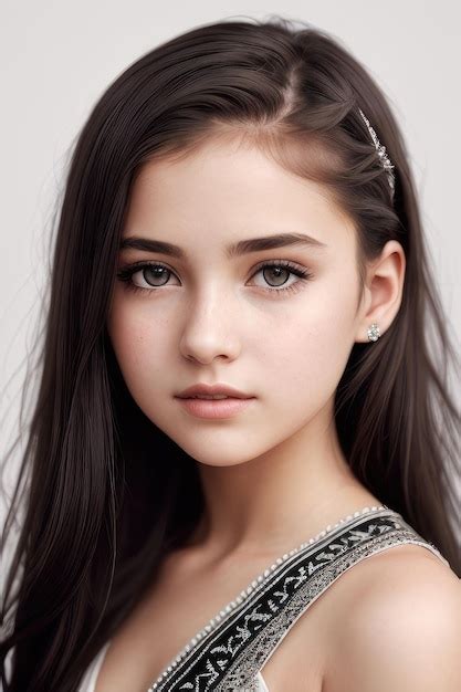 Premium Ai Image A Girl With A Headband And A Necklace