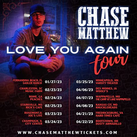 Chase Matthew To Kick Off Love You Again Tour In January