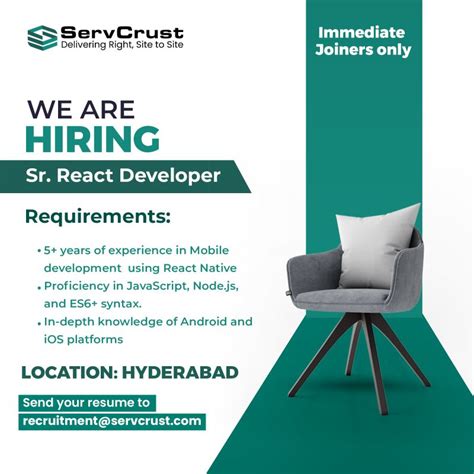 servcrust on linkedin developer nativereact nativereactjobs mobiledeveloper hyderabad…