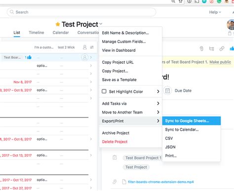 How Do I Export A Large Project With Custom Fields And Subtasks Into A