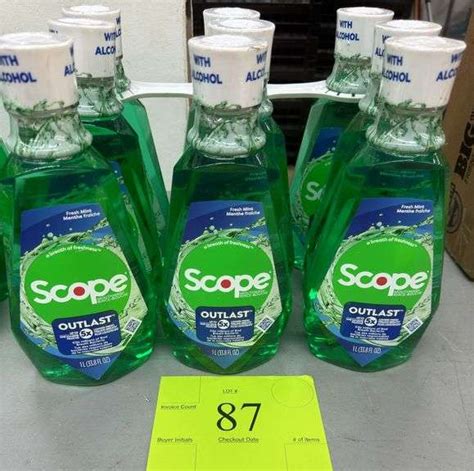 9 Bottles Of Scope Mouth Wash Earls Auction Company