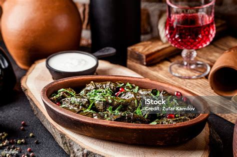 Traditional Georgian And Armenian Cuisine The Dish Dolma Or Tolma