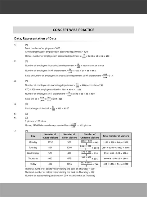 Data Handling Workbook Solutions Pdf Arithmetic Mean Mean