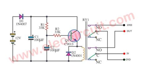 Simple Speaker Delay Circuit Diagram