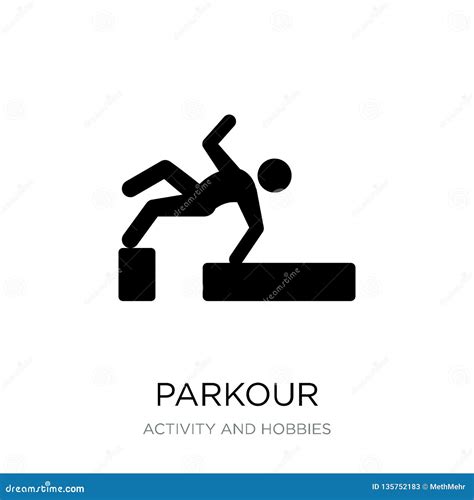 Parkour Icon In Trendy Design Style Parkour Icon Isolated On White Background Stock Vector