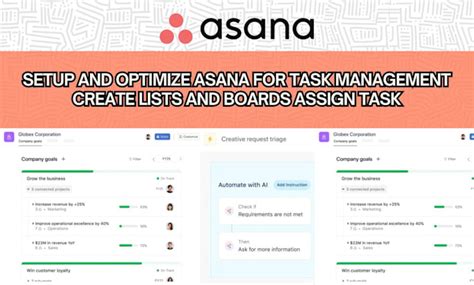 Setup And Optimize Asana For Task Management Create Lists And Boards