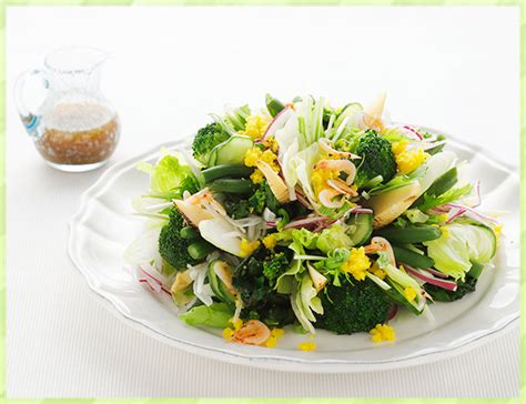 季節の新メニュー季節野菜のグリーンサラダサラダカフェショップサラダカフェ Salad Cafe