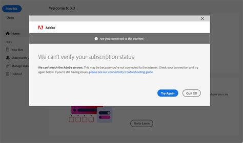 solved error we can t verify your subscription status adobe