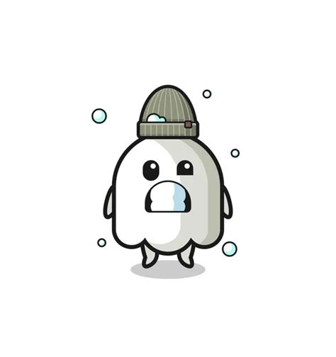 Cute Cartoon Sponge Shivering Expression Cute Design Stock Vector By