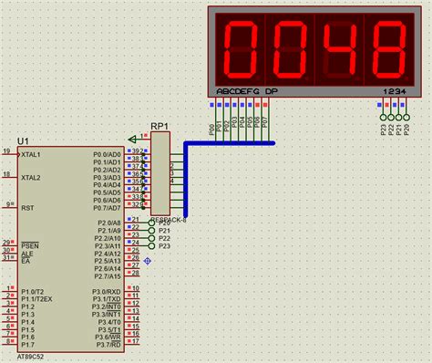 51单片机定时器累加计数0000 99994位数码管循环显示proteus仿真单片机从0000到9999循环 Csdn博客
