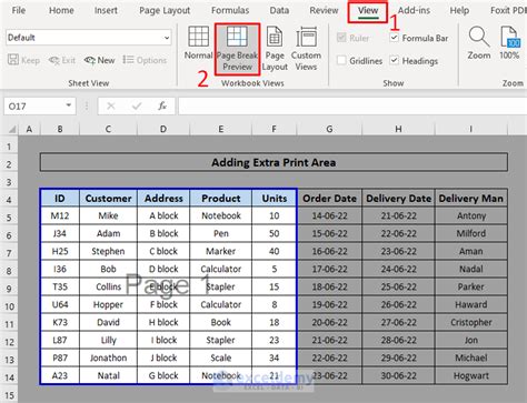 How To Set Print Area With Blue Line In Excel 5 Easy Ways