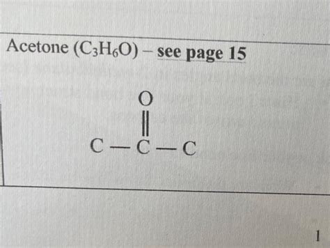 Solved Look At Your Line Bond Structure For Acetone On Page