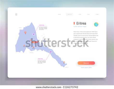 Eritrea Map Infographics Vector Template Cities Stock Vector Royalty Free 1126273742
